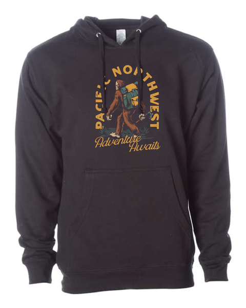 Backcountry Sasquatch Hoodie Black – Northwest Vibes Supply Co.